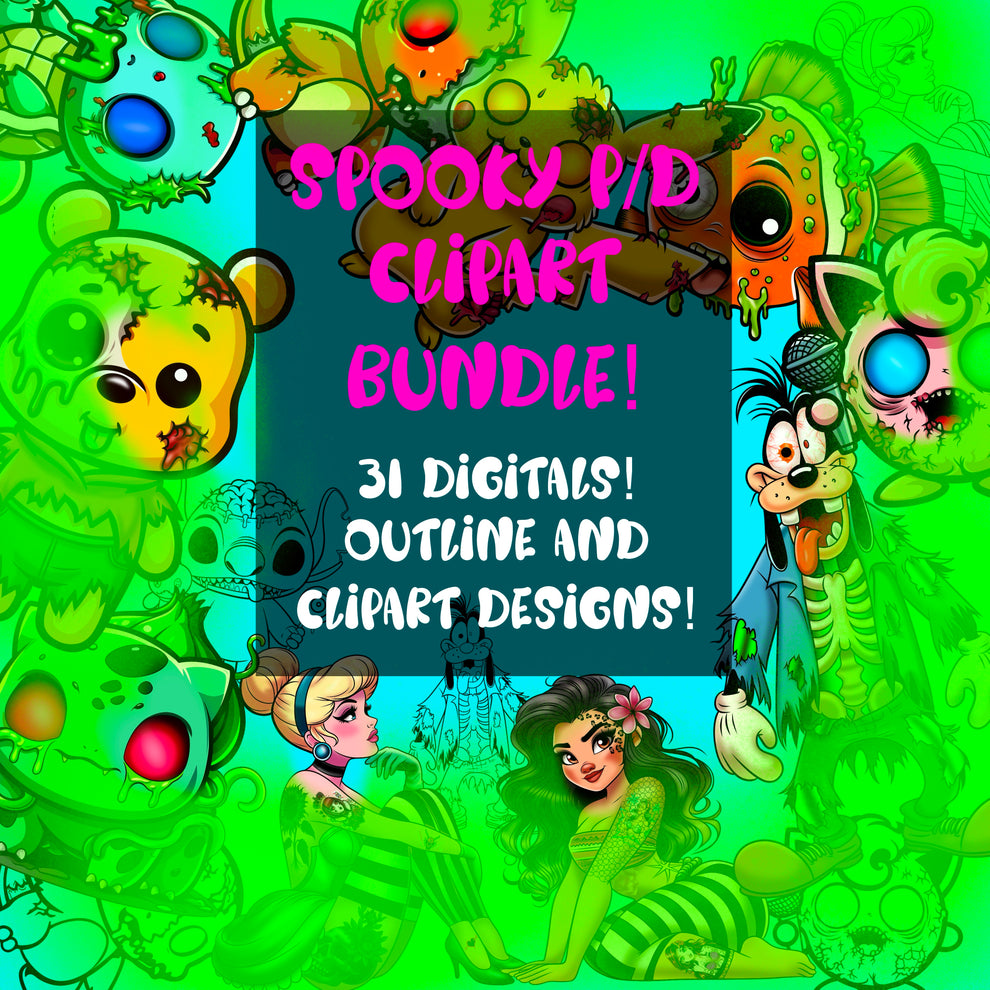 Spooky P/D CLIPART BUNDLE – CrazyStageArtCreations