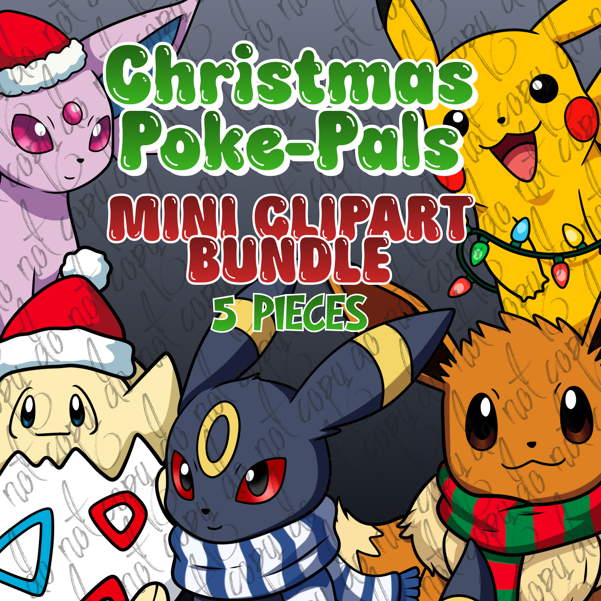 Christmas Poke-Pals Clipart Mini Bundle – CrazyStageArtCreations